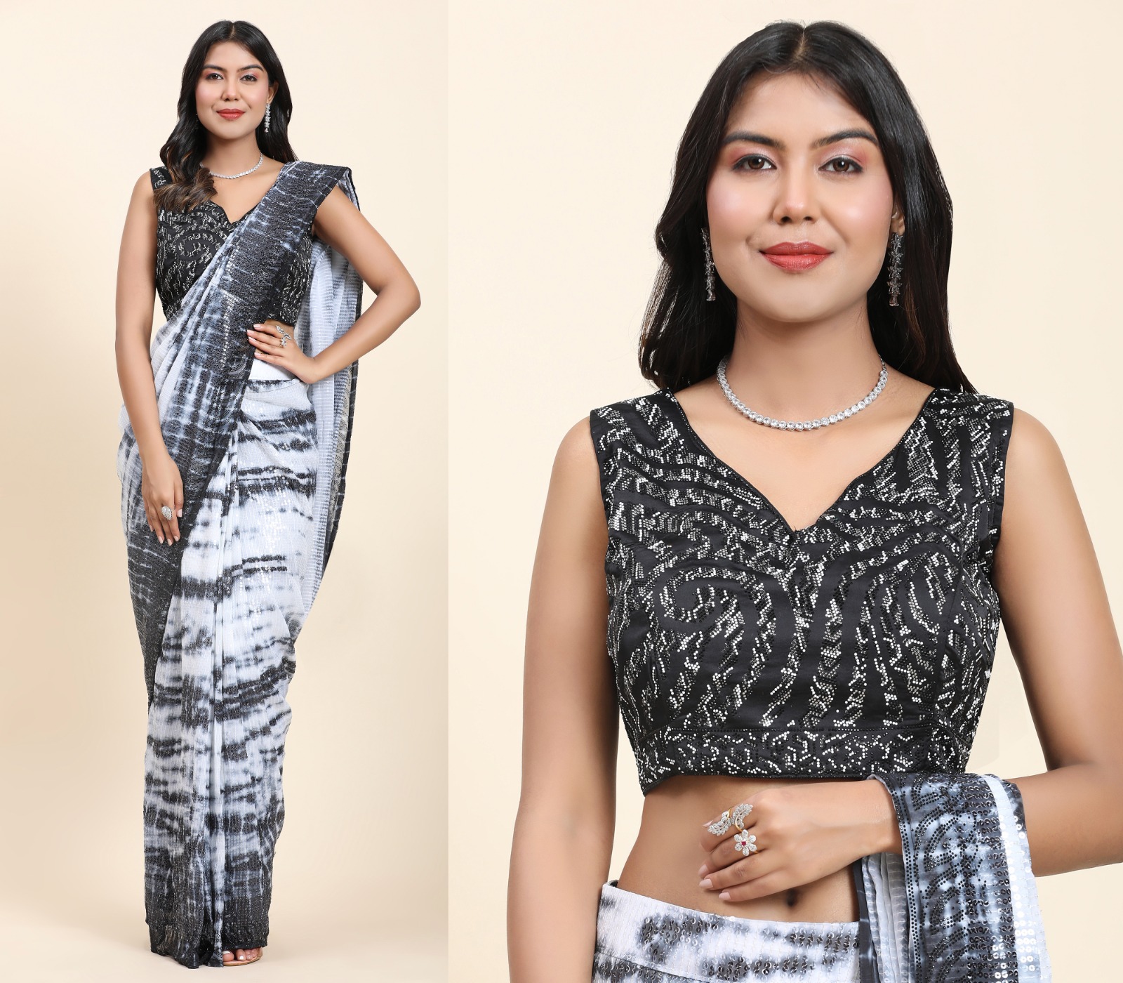 Amoha Trendz 237 Ready To Wear Sequence Saree