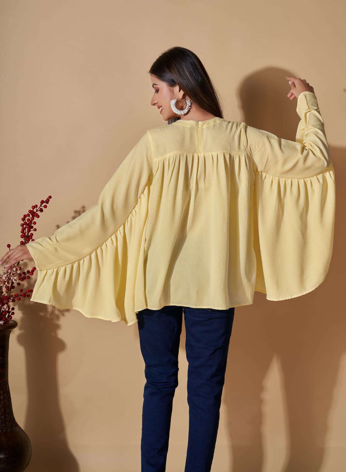 Sc 5001 Poly Fancy Western Wear Cotton Fill Free Stylish Ledies Top ...