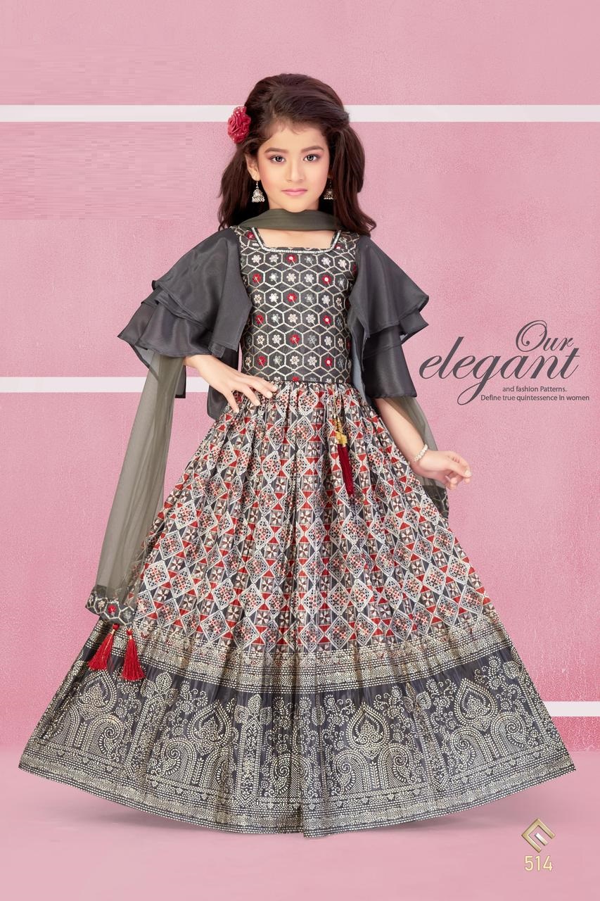 Elegant 514 Frock Design Kids Wear Collection