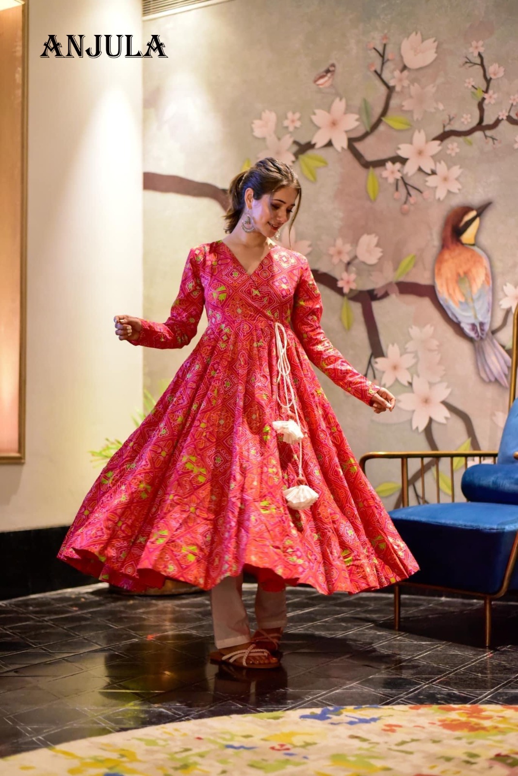 Anjula Vol 2 Printed Plus Size Heavy Collection Long Kurtis