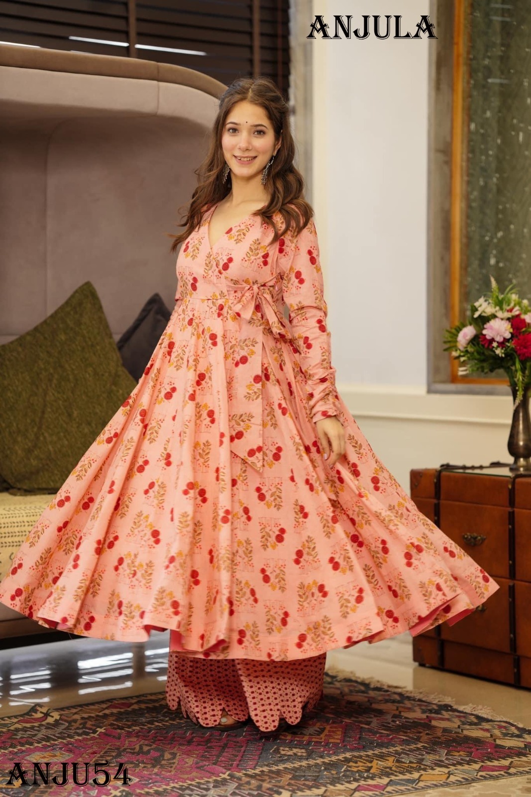 Anjula Vol 2 Printed Plus Size Heavy Collection Long Kurtis