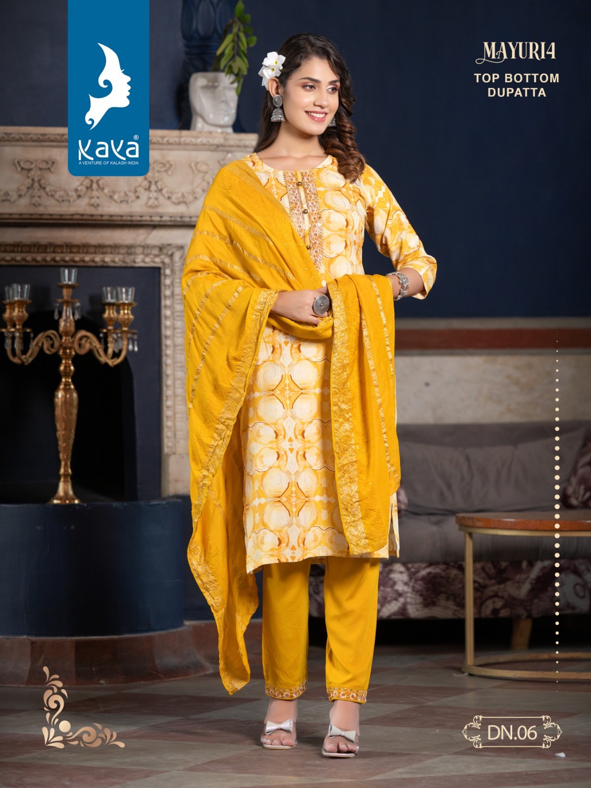 Kaya Mayuri 4 Printed Kurti Pant With Dupatta Collection
