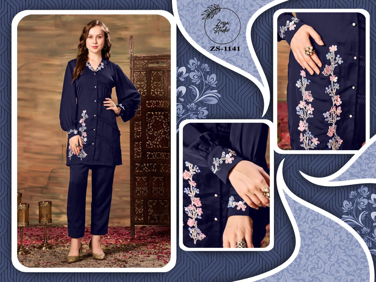Zoya Studio Zs 1141 Designer Stylish Co Ord Set Collection