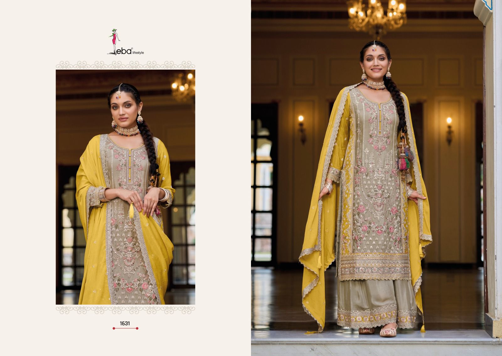 Eba Surili Heavy Chinnon Designer Salwar Suit Collection