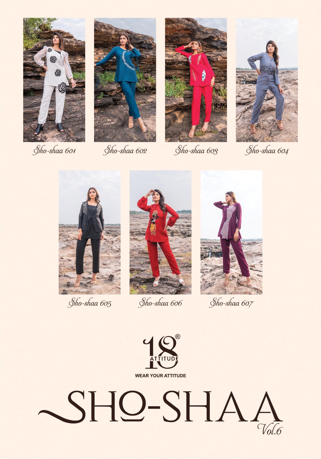 18 Attitude Sho Shaa Vol 6 Fancy Co Ord Set Collection