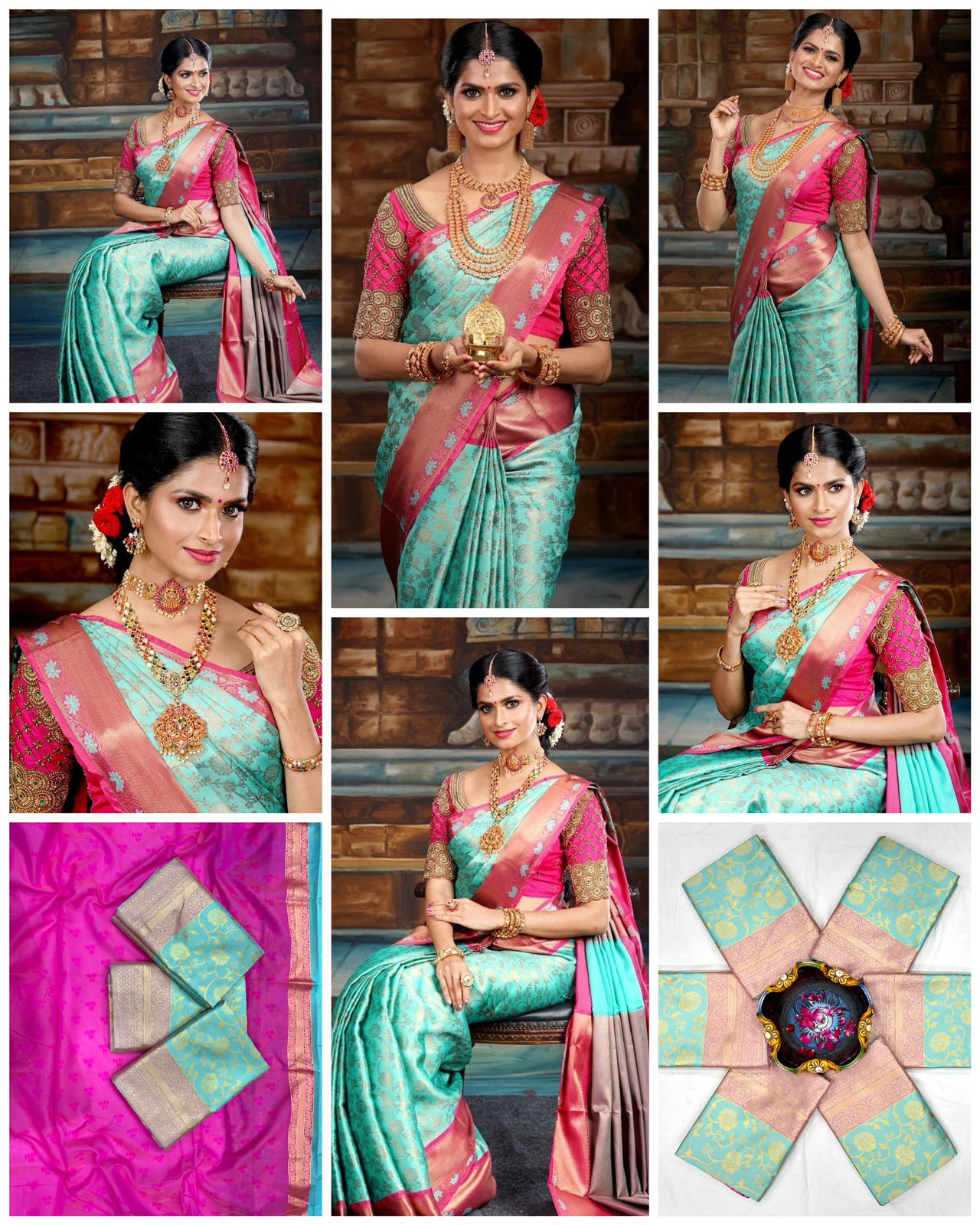 Soft Silk 04 Jacquard Soft Lichi Silk Saree Collection