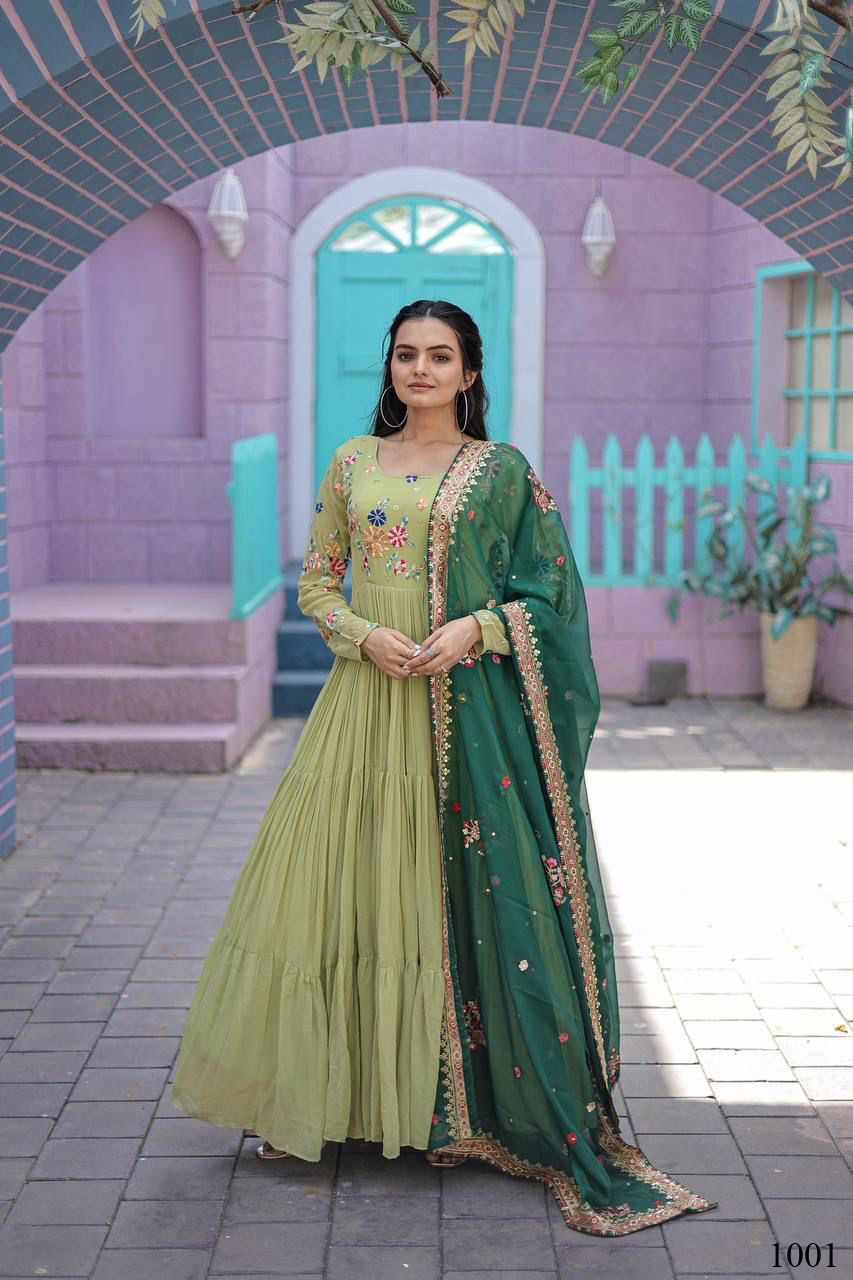 Daniel Vol 1 Embroidered Designer Gown With Dupatta Collection