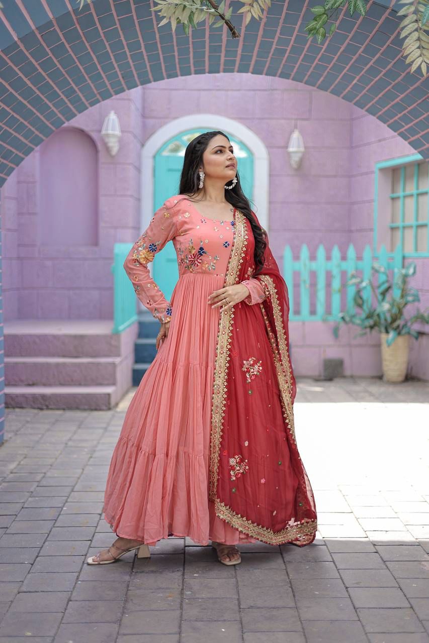 Daniel Vol 1 Embroidered Designer Gown With Dupatta Collection