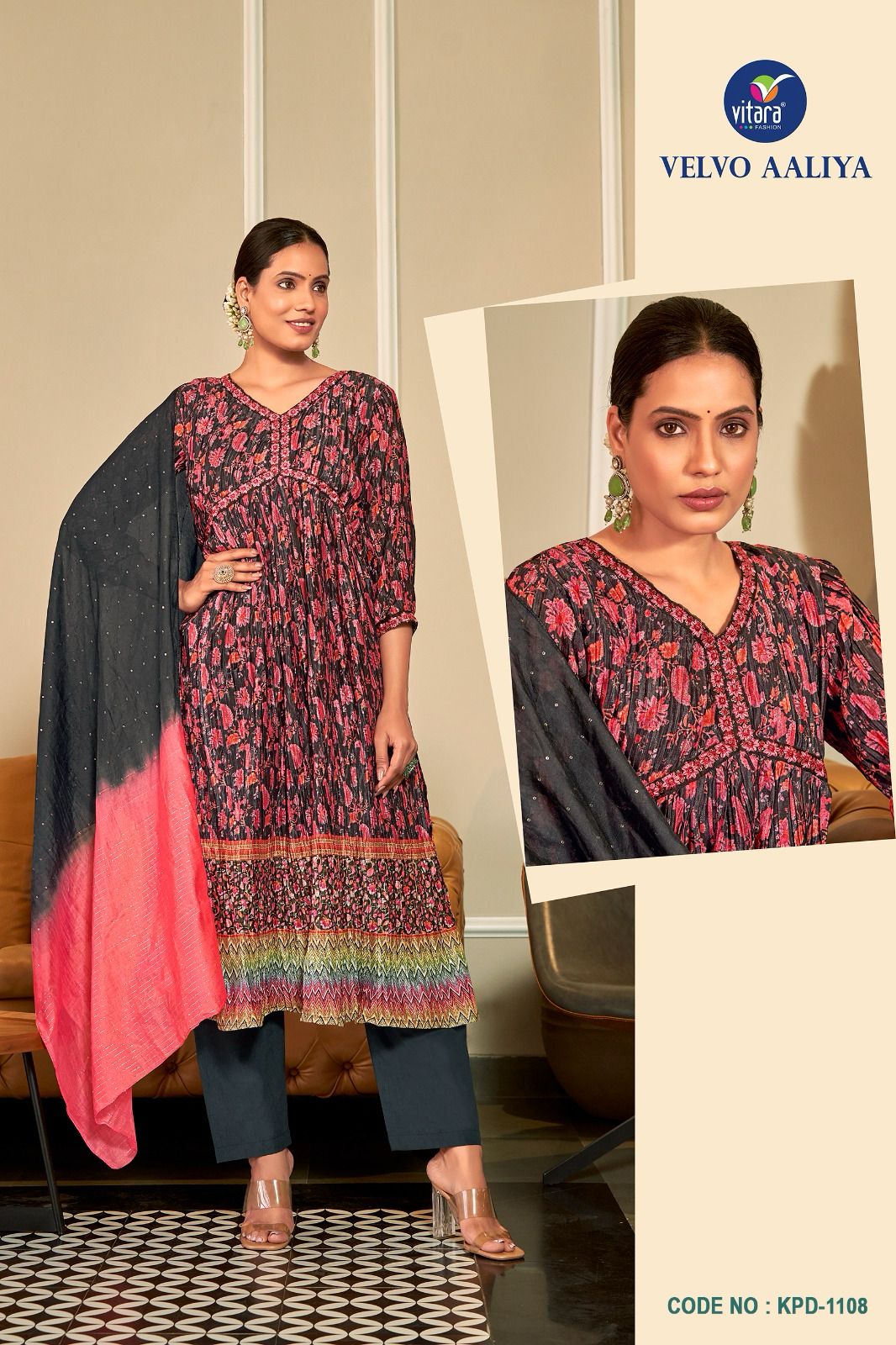 Vitara Velvo Aila Cut Designer Readymade Dress Collection