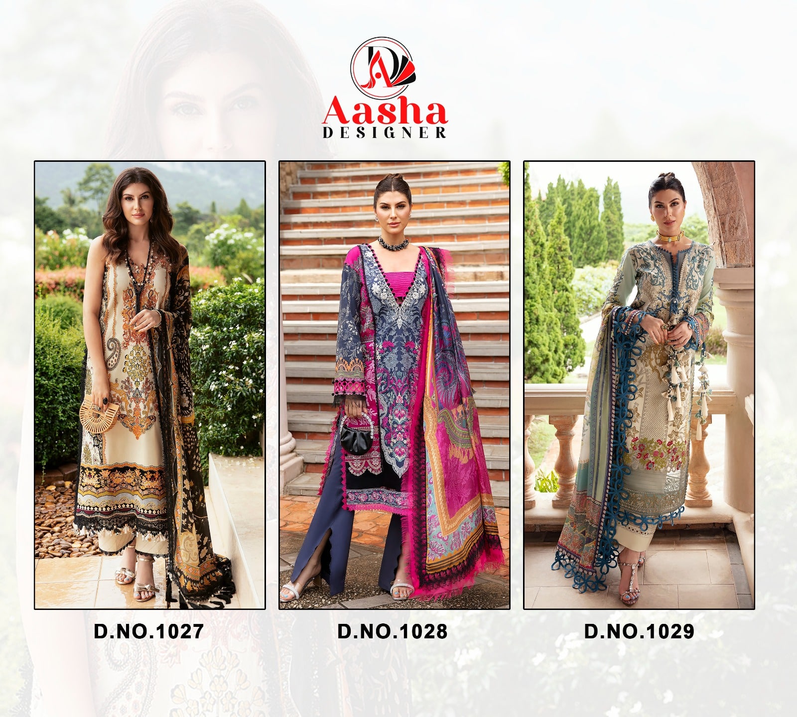 Aasha Queen Court Vol 3 Pakistani Suit Cotton Dupatta Collection