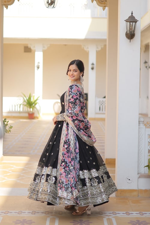 Daniel Vol 2 Embroidery Designer Long Gown With Dupatta Collection