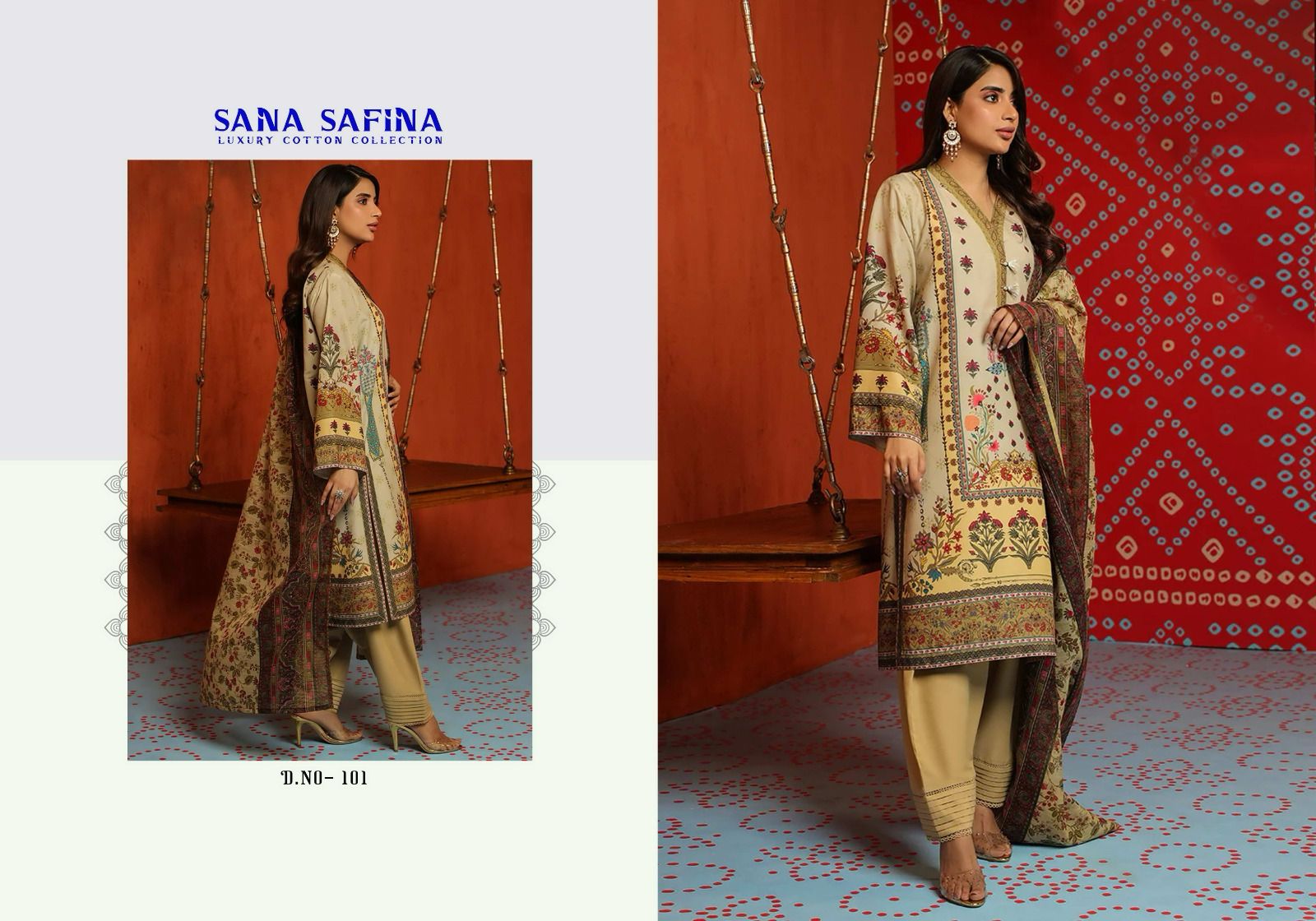 Sana Safina Vol 1 Pakistani Karachi Cotton Dress Material