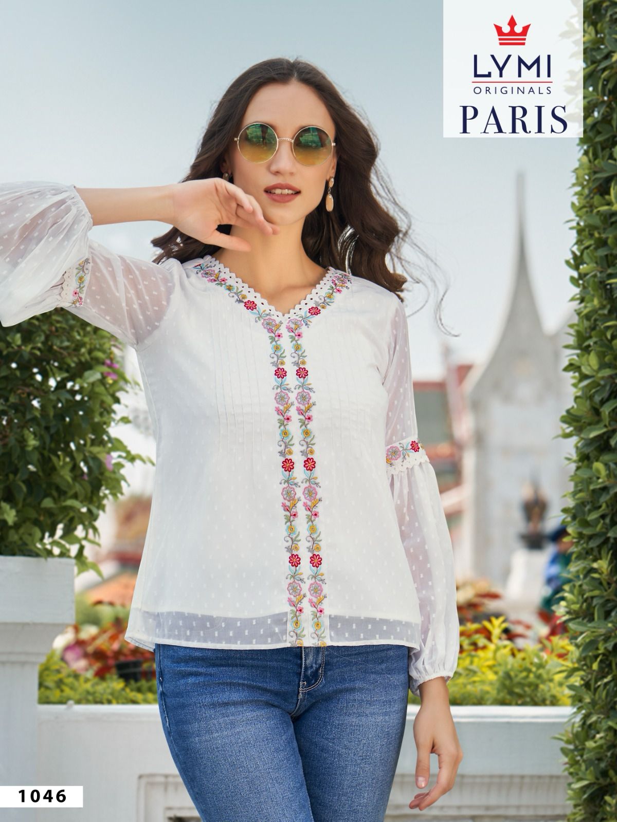 Lymi Paris Casual Wear Embroidery Fancy Ladies Tops Collection