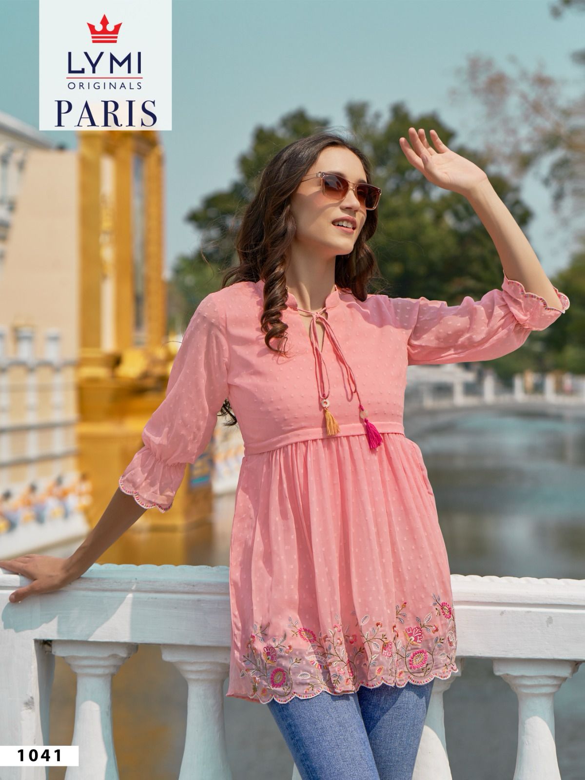 Lymi Paris Casual Wear Embroidery Fancy Ladies Tops Collection