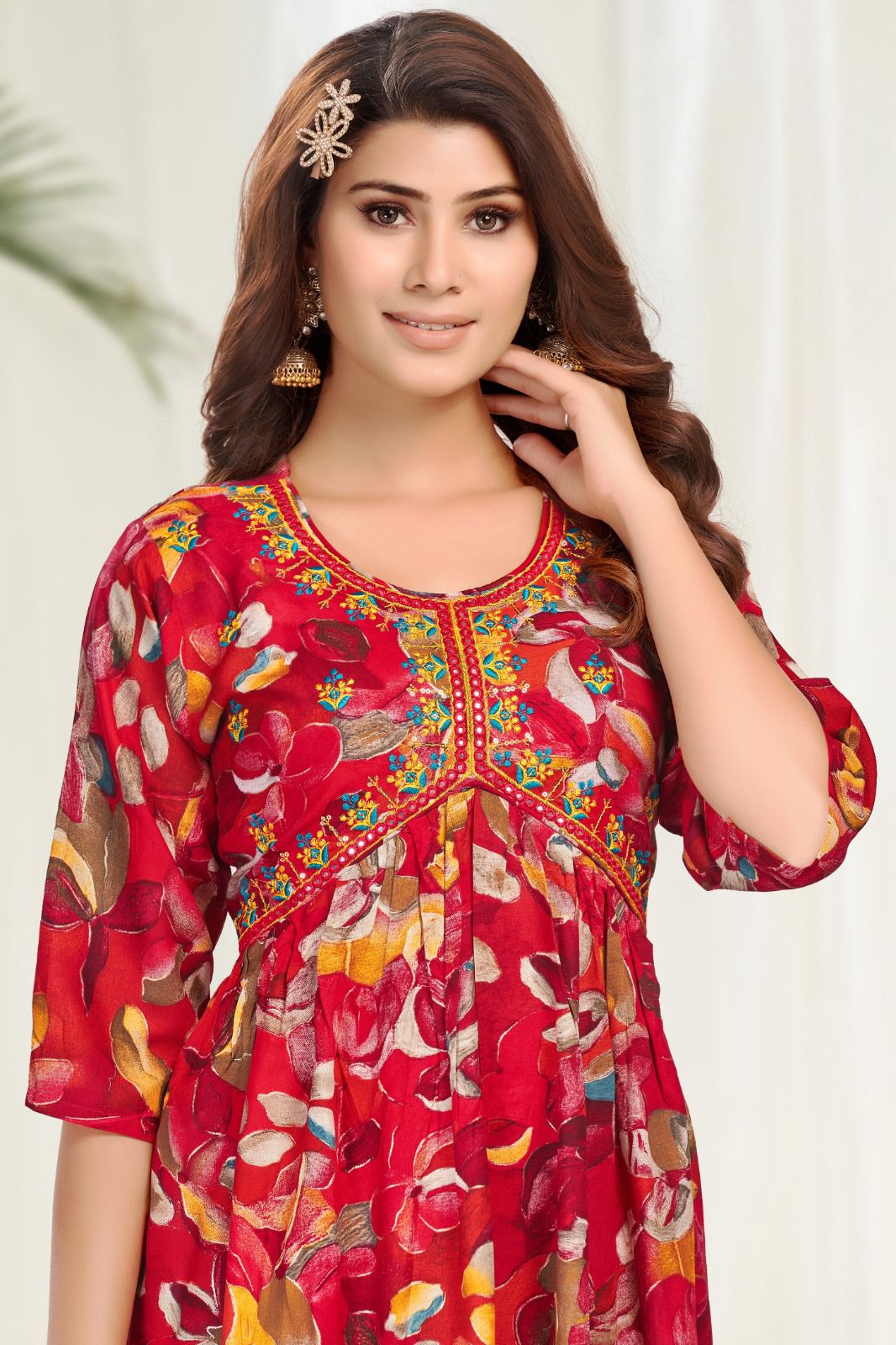 Hirwa Siyaahi Aila Cut Designer Kurti Collection