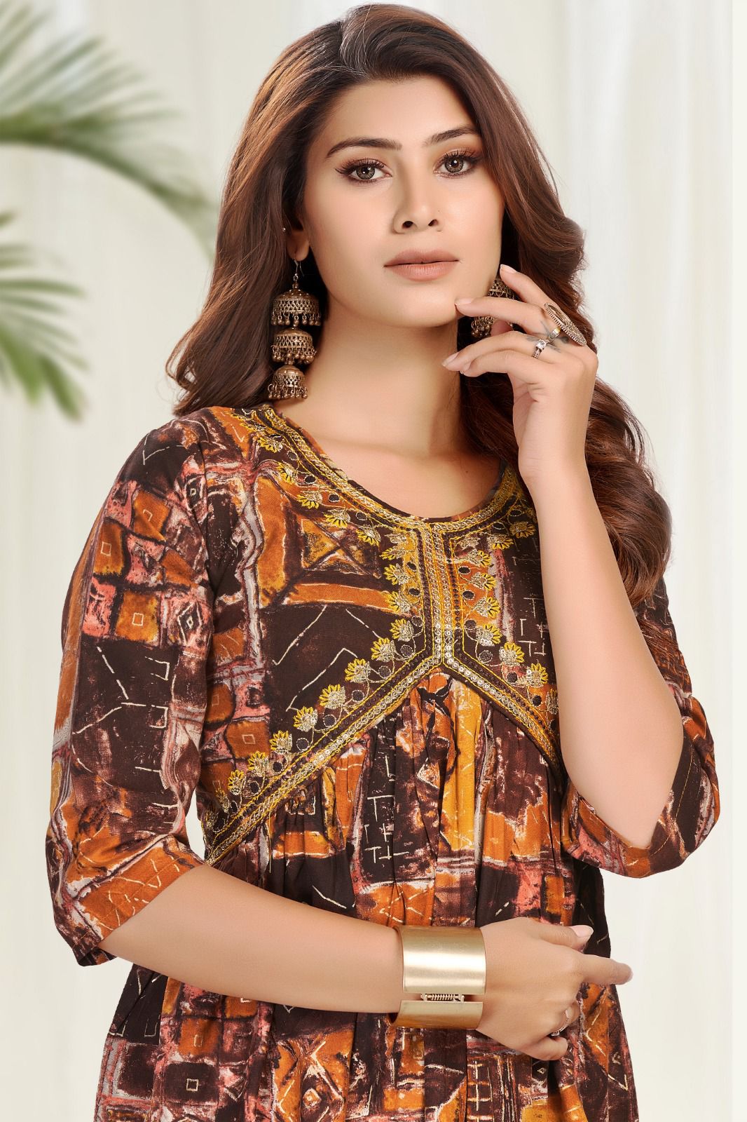 Hirwa Siyaahi Aila Cut Designer Kurti Collection