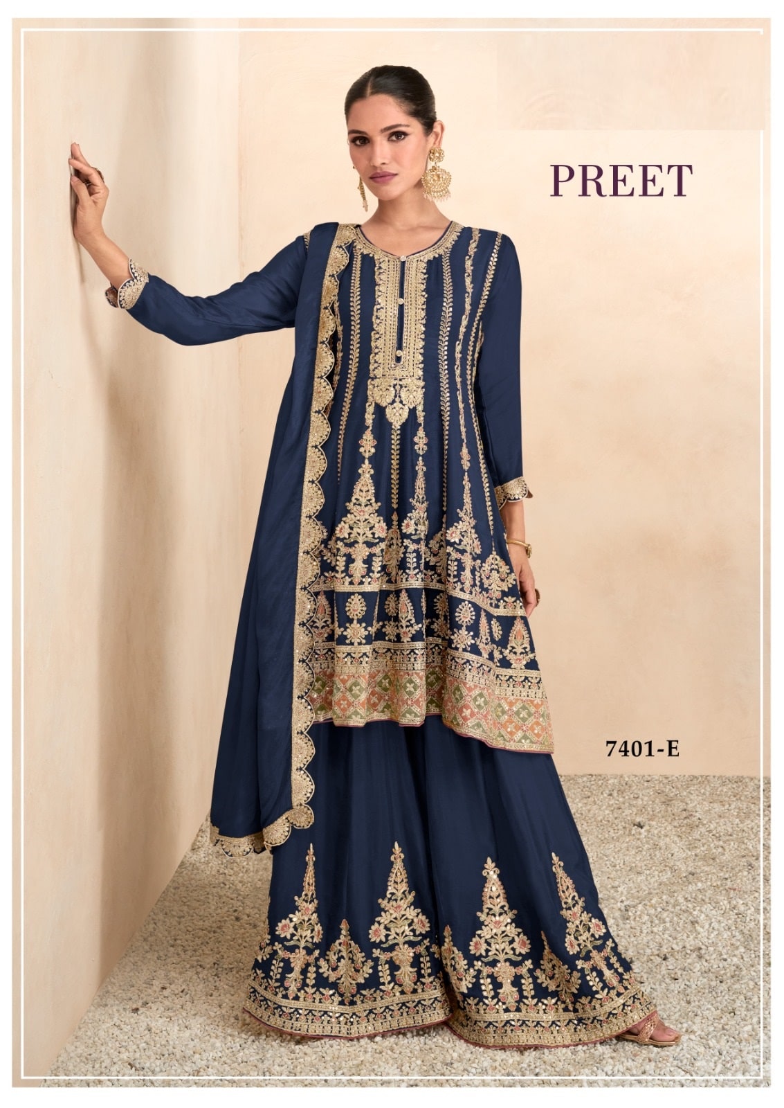 Preet 7401 New Colours Designer Salwar Suits Collection