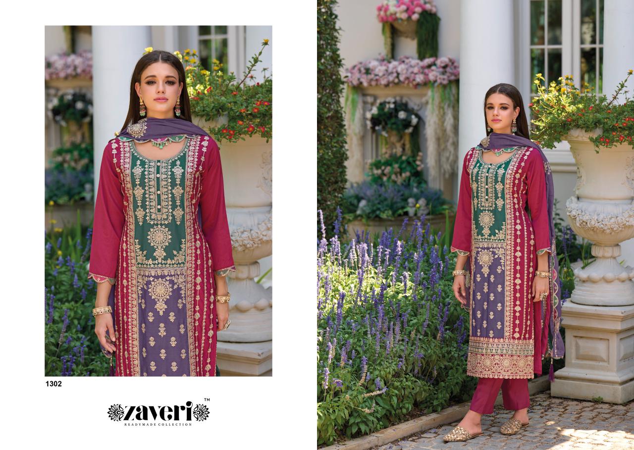 Zaveri Mahiya Embroidery Ready Made Suits Collection