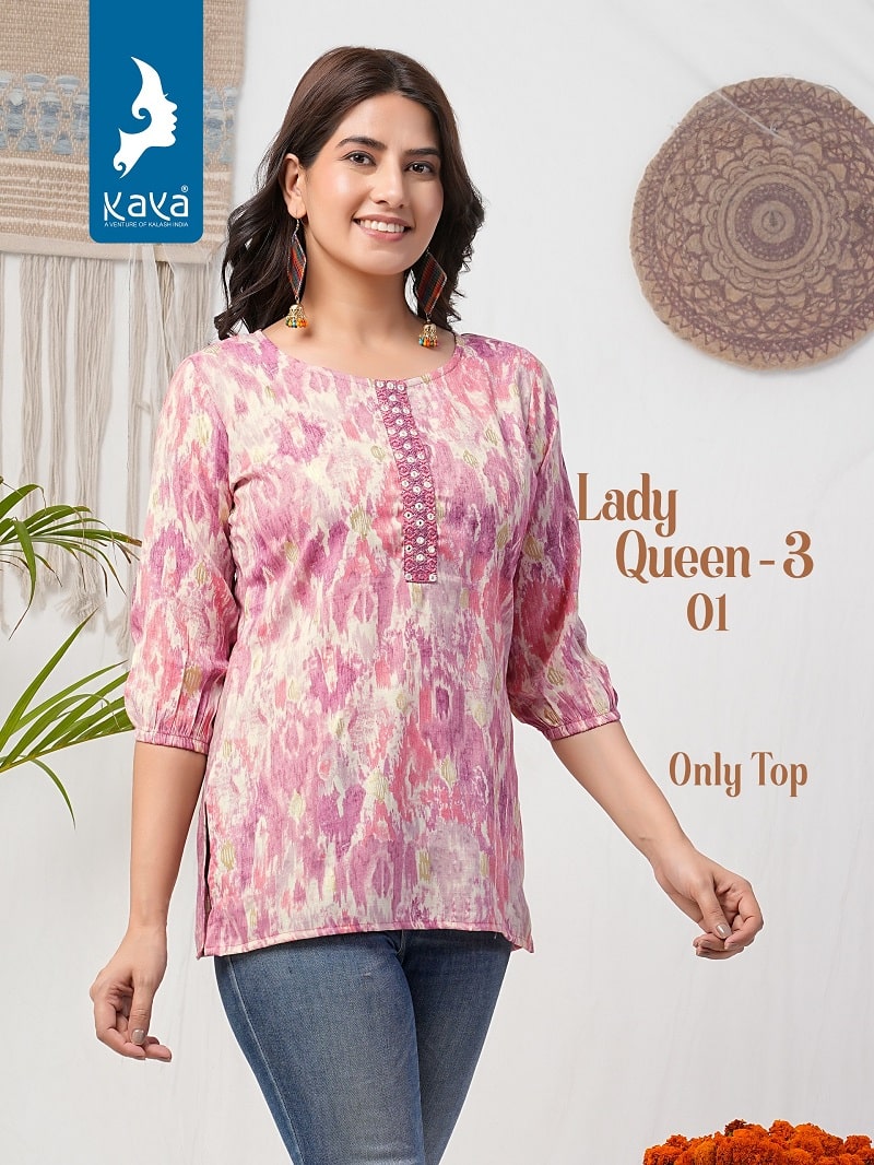 Kaya Lady Queen 3 Fancy Ladies Short Top Collection