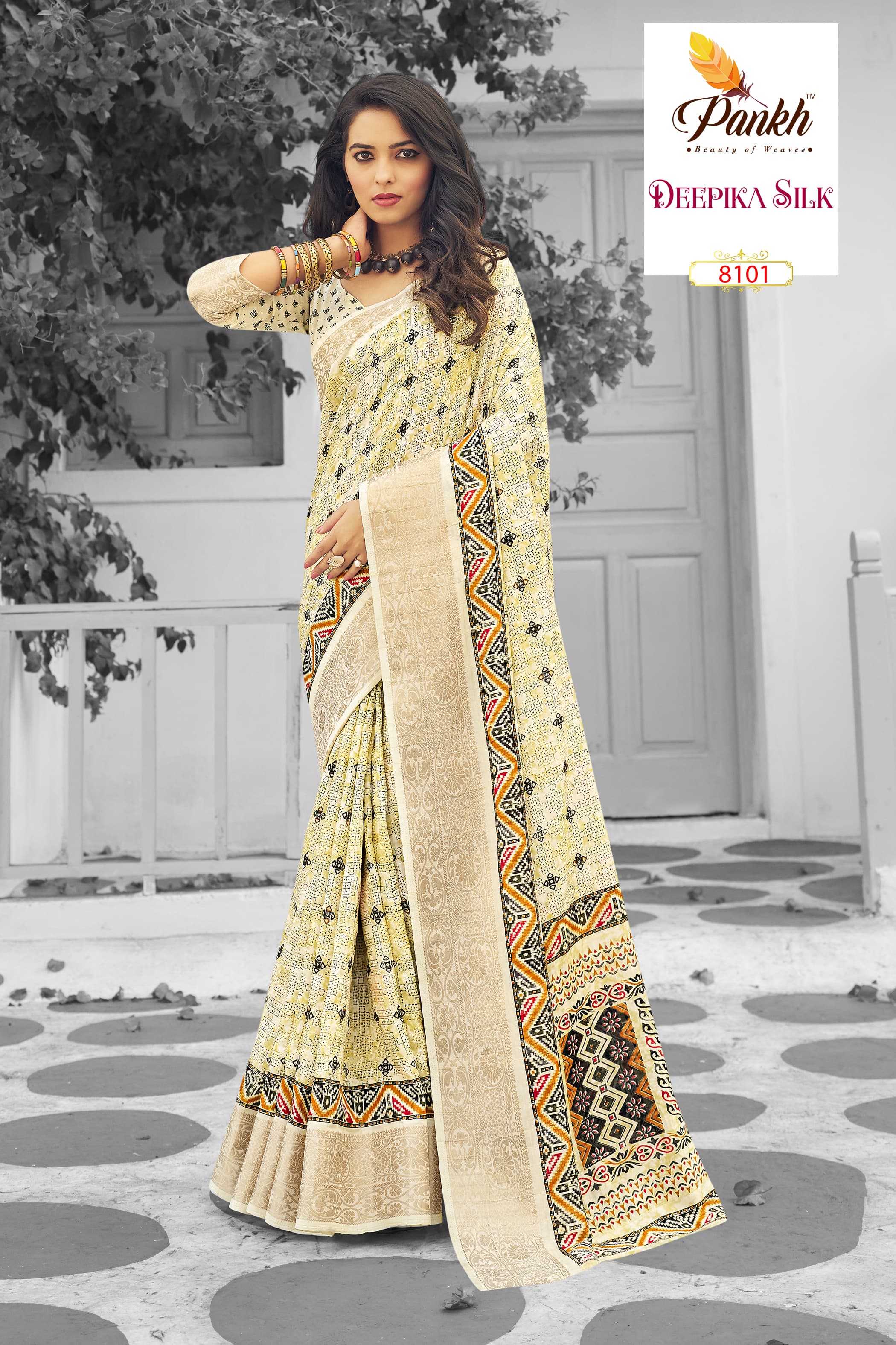 Pankh Deepika Silk Printed Saree Collection