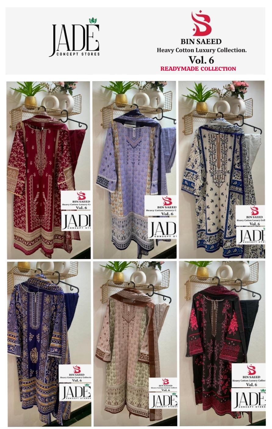 Jade Bin Saeed Vol 6 Readymade Pakistani Dress Collection