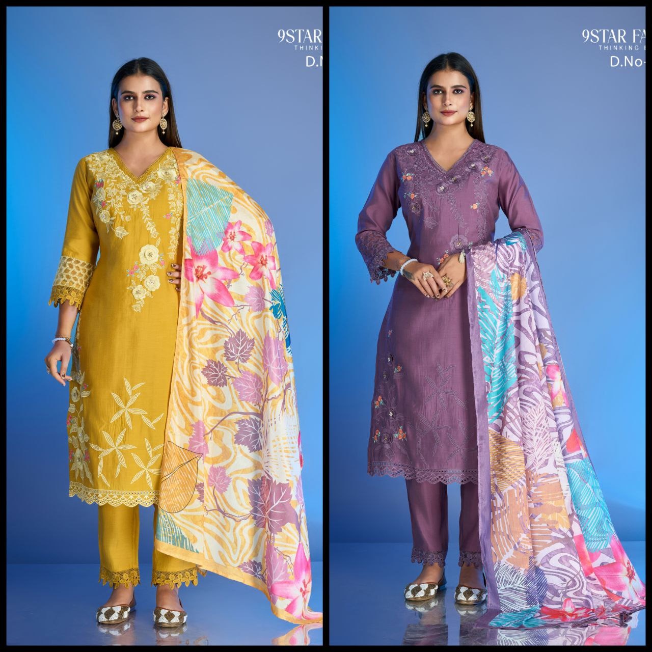 9Star Aadvika Silk Kurti Bottom With Dupatta Collection