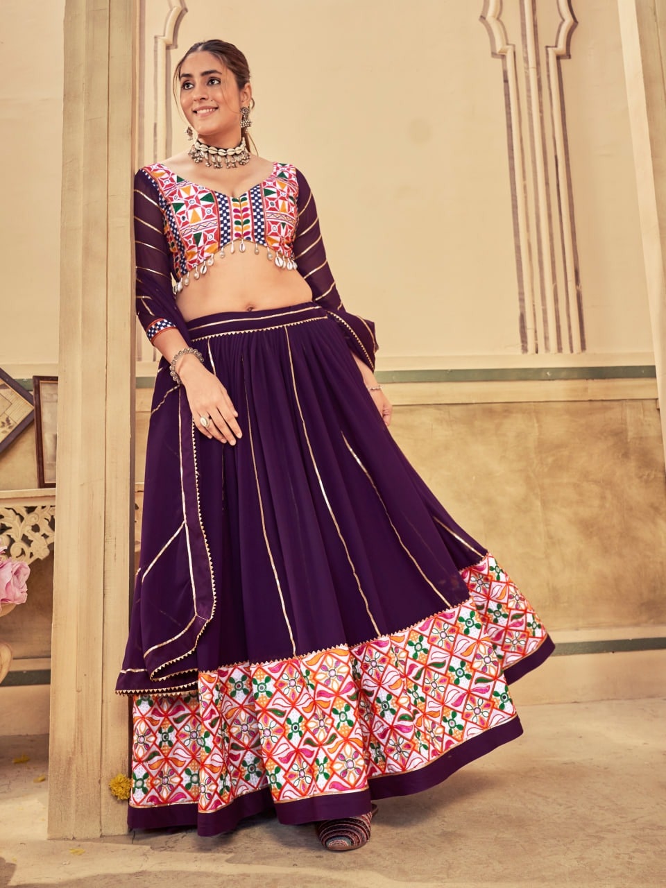 9Star Kalaratri Navratri Designer Ghagra Choli