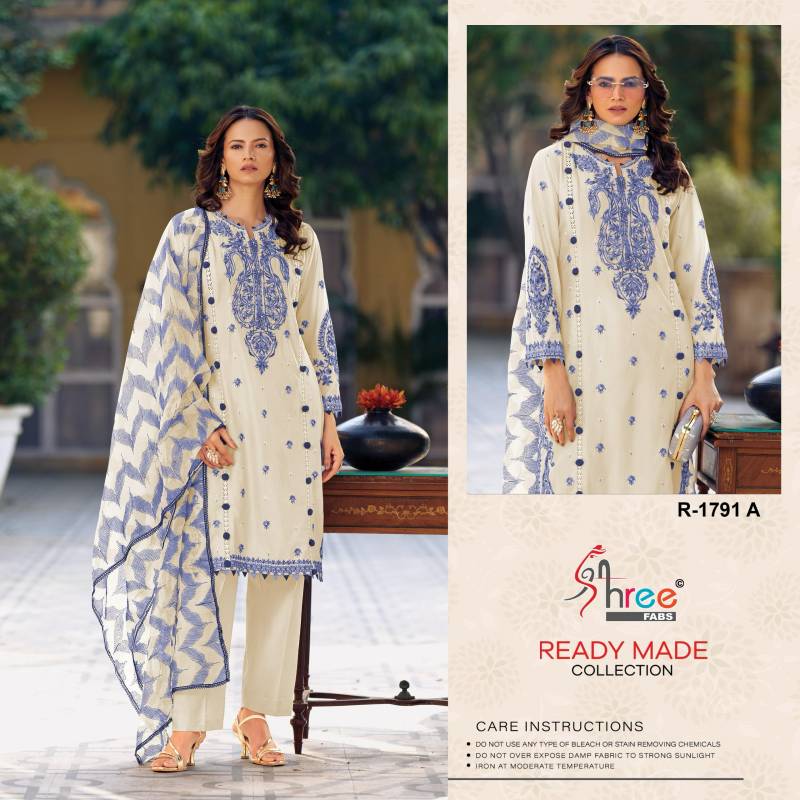 Shree R 1791 Soft Cotton Ready Made Pakistani Suits Collection
