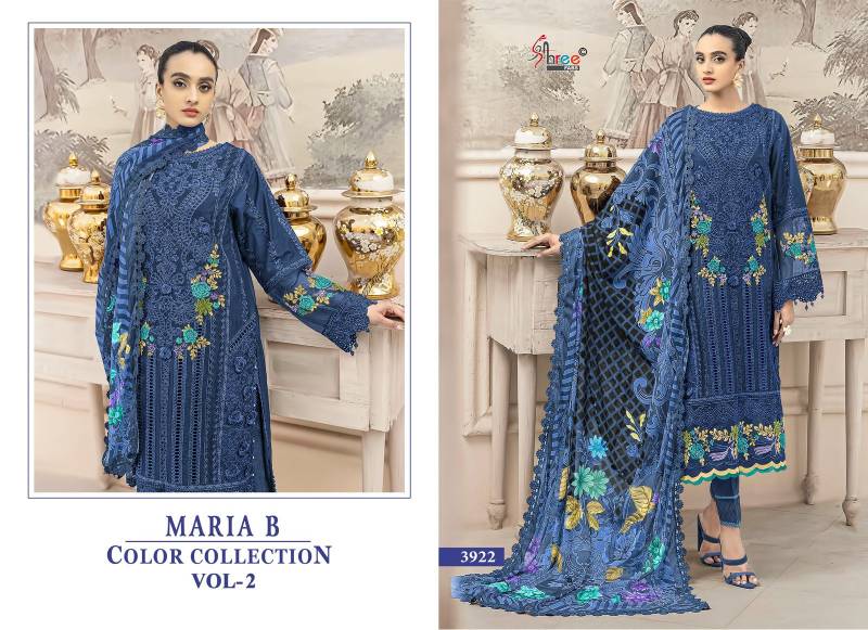 Shree Maria B Color Collection Vol 2 Pakistani Suits Chiffon Dupatta