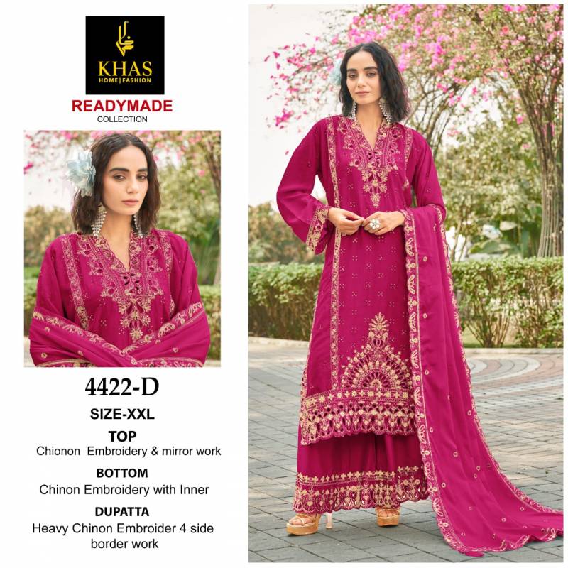 Khas 4422 C And D Embroidered Ready Made Pakistani Suits