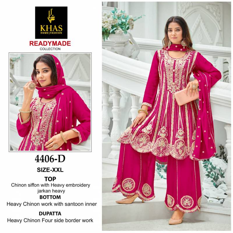 Khas 4406 D To F Embroidery Ready Made Pakistani Suits Collection