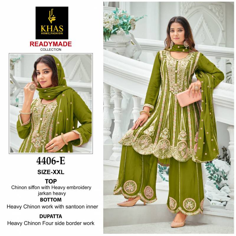 Khas 4406 D To F Embroidery Ready Made Pakistani Suits Collection